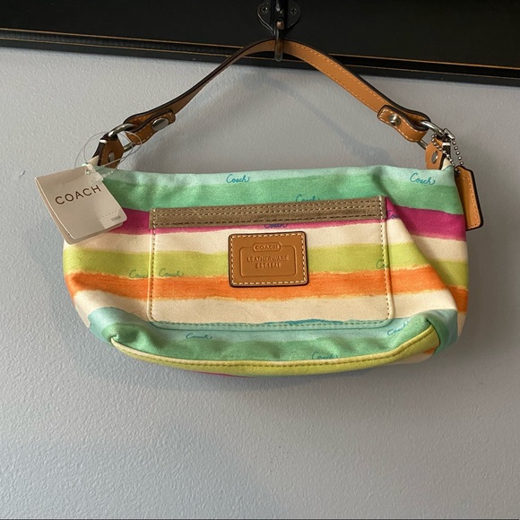 Coach | Bags | Nwt Coach Purse Early 200s Multi Color Coach Fabric Bag ...